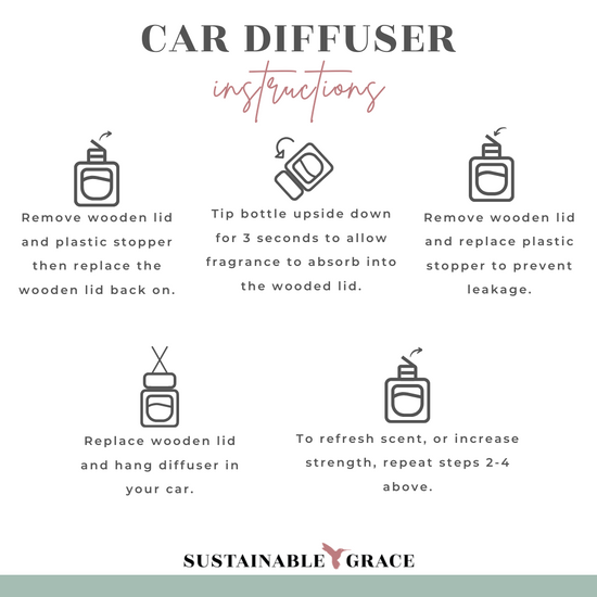 Fresh Bamboo Car Air Freshener | Non-Toxic Car Diffuser | Car Freshie ...